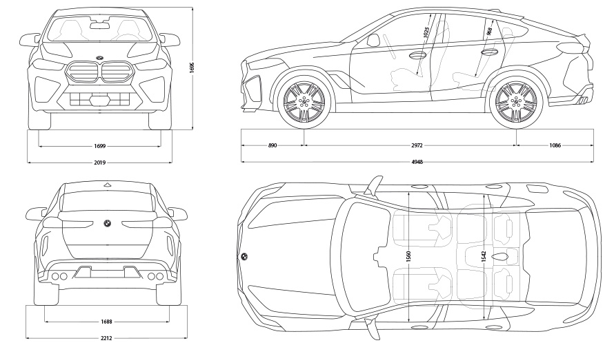 Voitures BMW X6 M (F96, G06) : moteurs et caractéristiques techniques ...